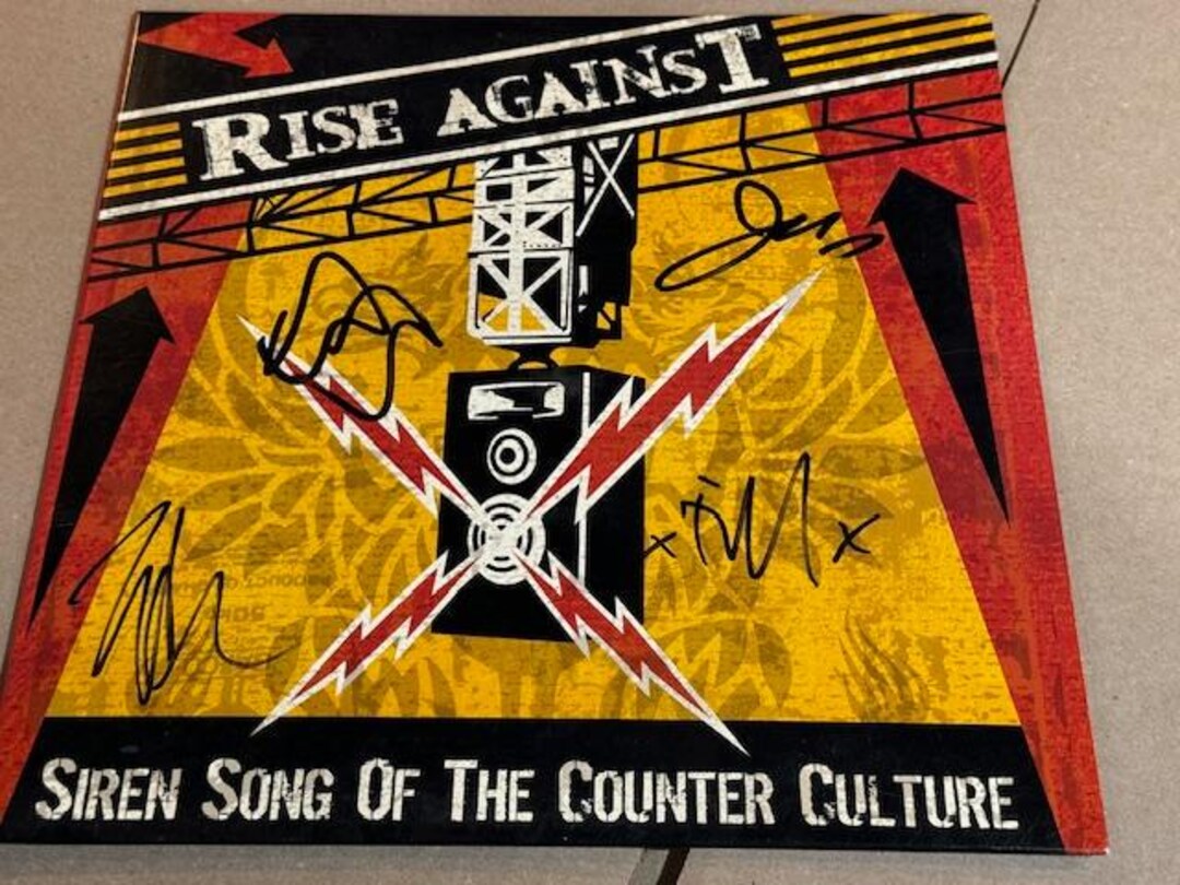 Rise Against FULL BAND Signed Autographed Siren Song of the Counter ...