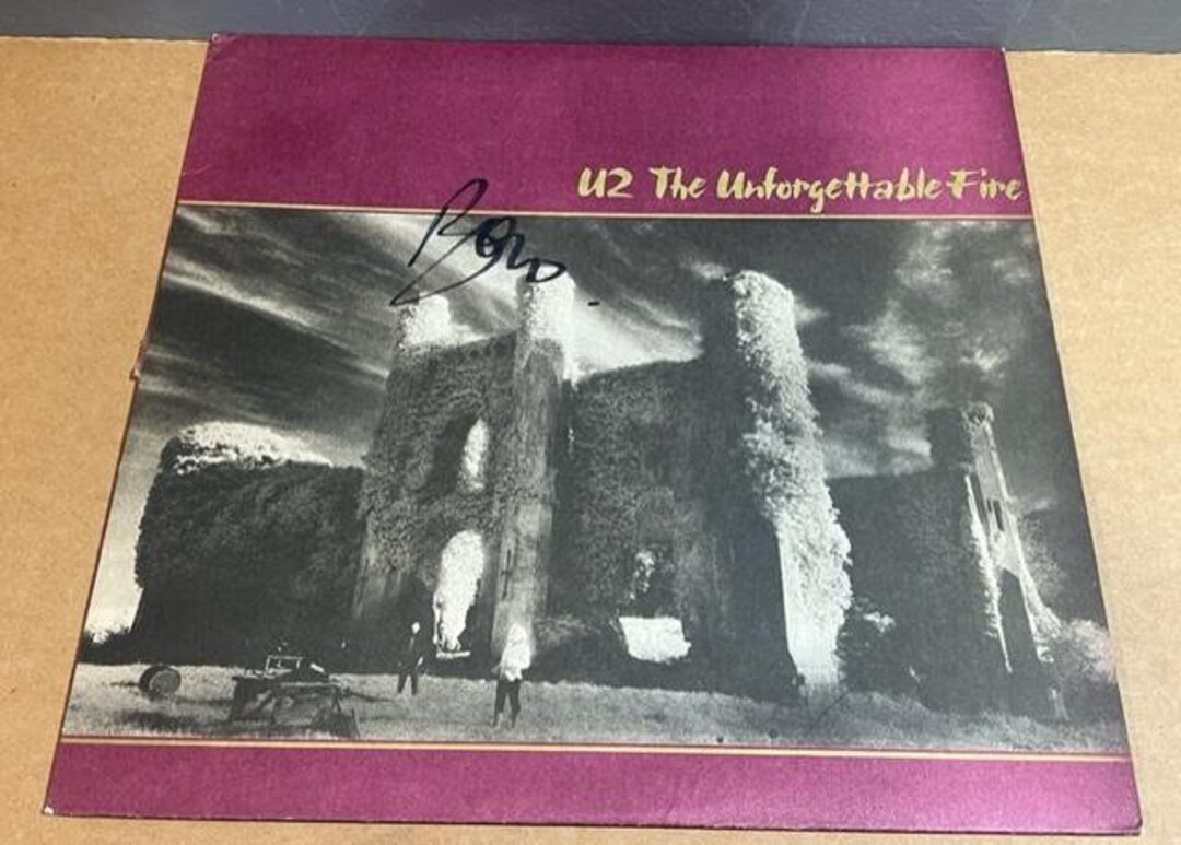 BONO Signed Autographed Vintage U2 the Unforgettable Fire Record Album ...
