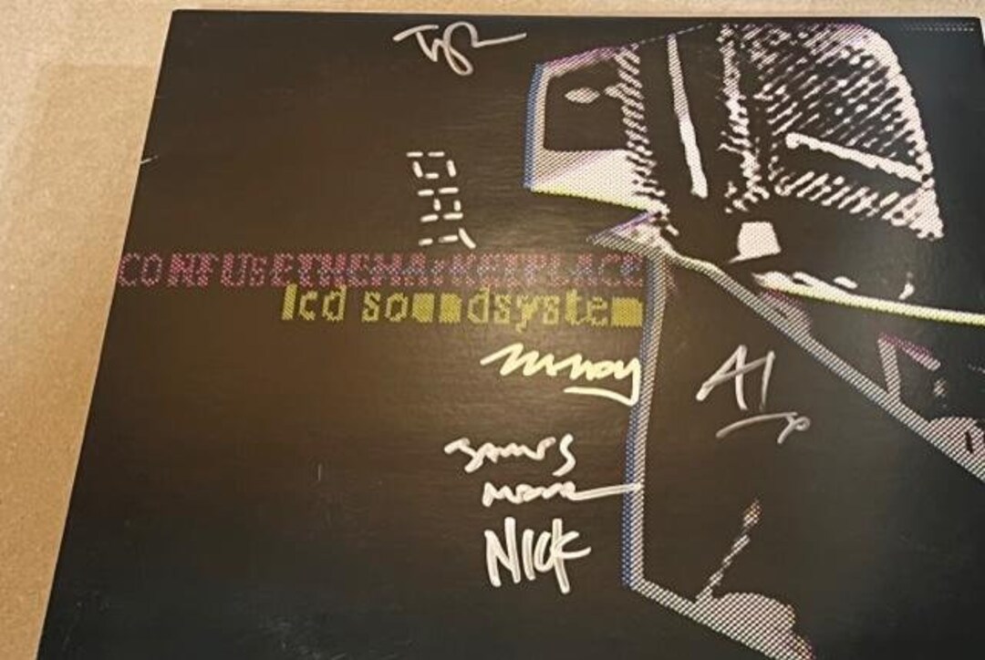 LCD Soundsystem FULL BAND Signed Autographed Confuse the Marketplace ...