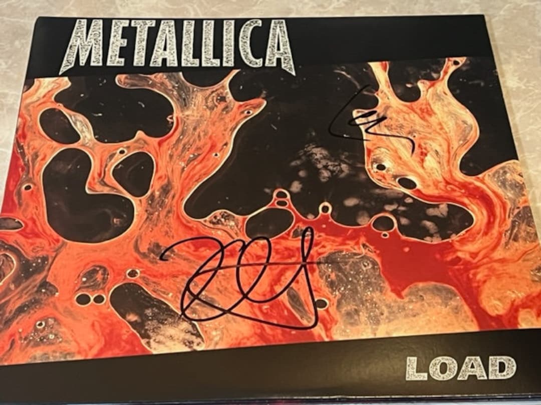 Kirk Hammett & Lars Ulrich Dual Signed Autographed METALLICA Load ...