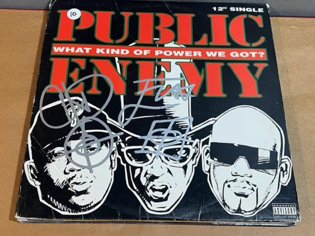 Chuck D & Flavor Flav Dual Signed Autographed PUBLIC ENEMY Record Album ...