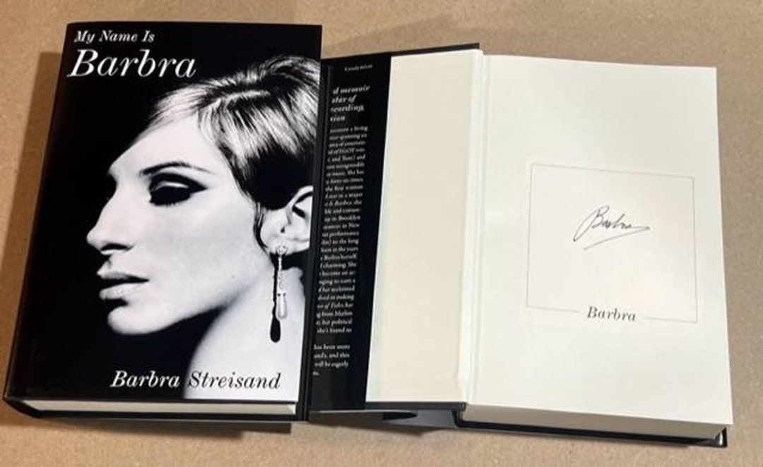 BARBRA STREISAND Signed Autographed H/C 1st Edition My Name is - Etsy