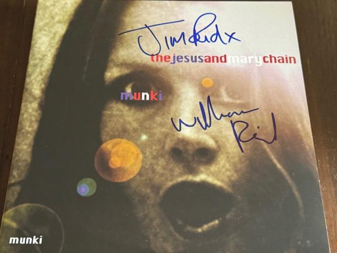 Jim & William Reid Dual Signed Autographed Jesus and Mary Chain Munki ...