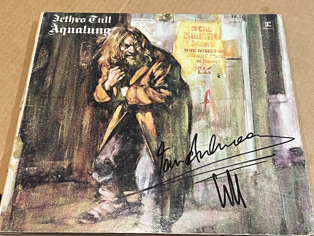 Ian Anderson Signed Autographed Vintage JETHRO TULL Aqualung Record ...