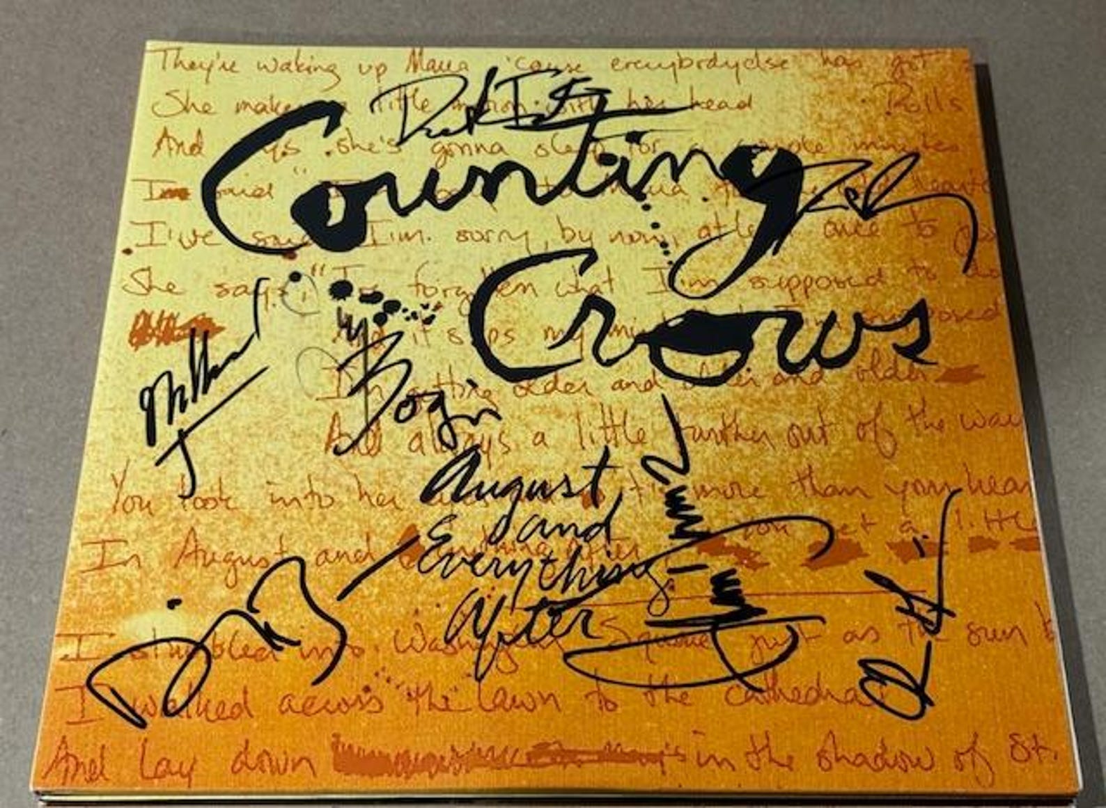Counting Crows FULL BAND Signed Autographed August & Everything After ...