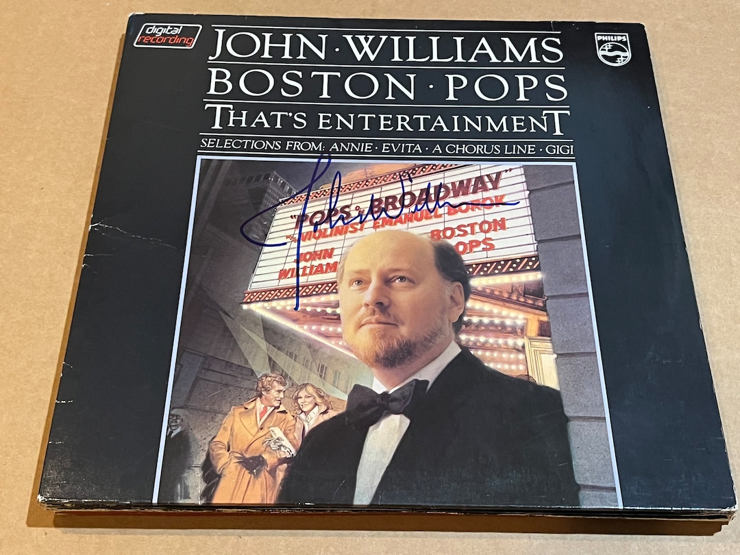 John Williams firmó el álbum autografiado Boston Pops Record. GUERRA DE ...