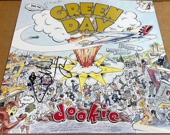 Billie Joe Armstrong Tre Cool & Mike Dirnt Signed GREEN DAY Dookie ...