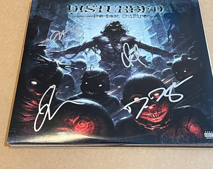 David Draiman Dan Donegan John Moyer & Mike Wengren Signed Autographed DISTURBED Lost Children ...