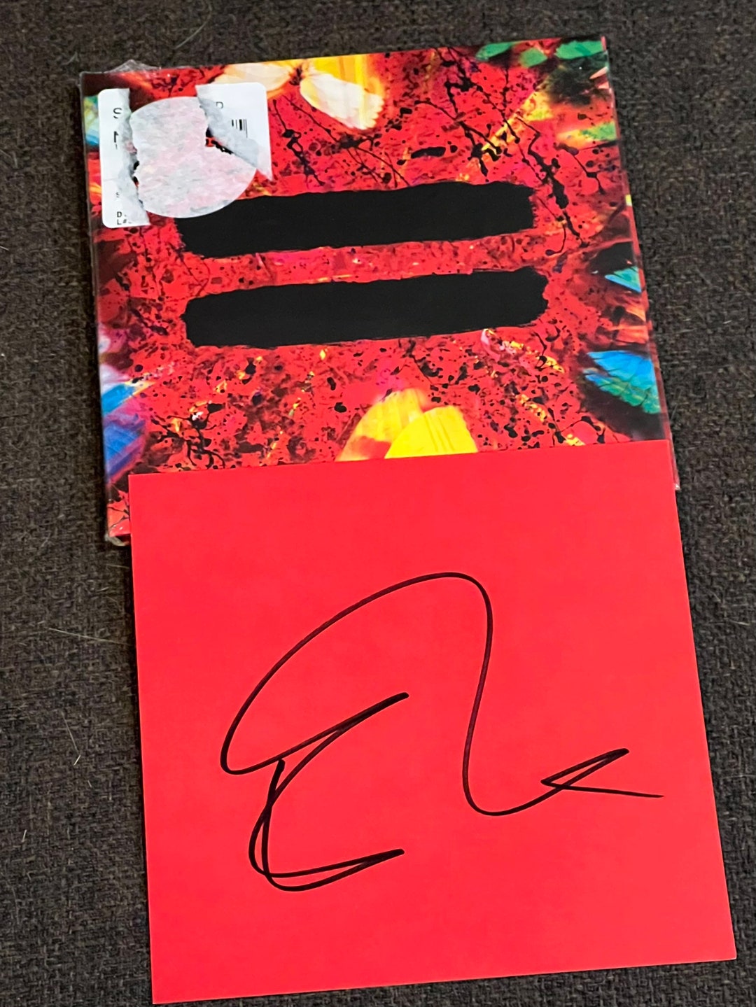 ED SHEERAN Signed Autographed CD Booklet Note Card - Etsy