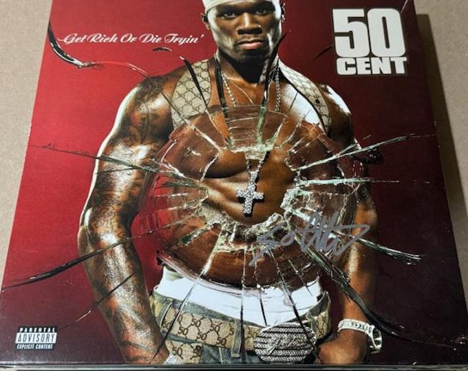 50 CENT Signed Autographed Get Rich of Die Tryin Record Album LP - Etsy