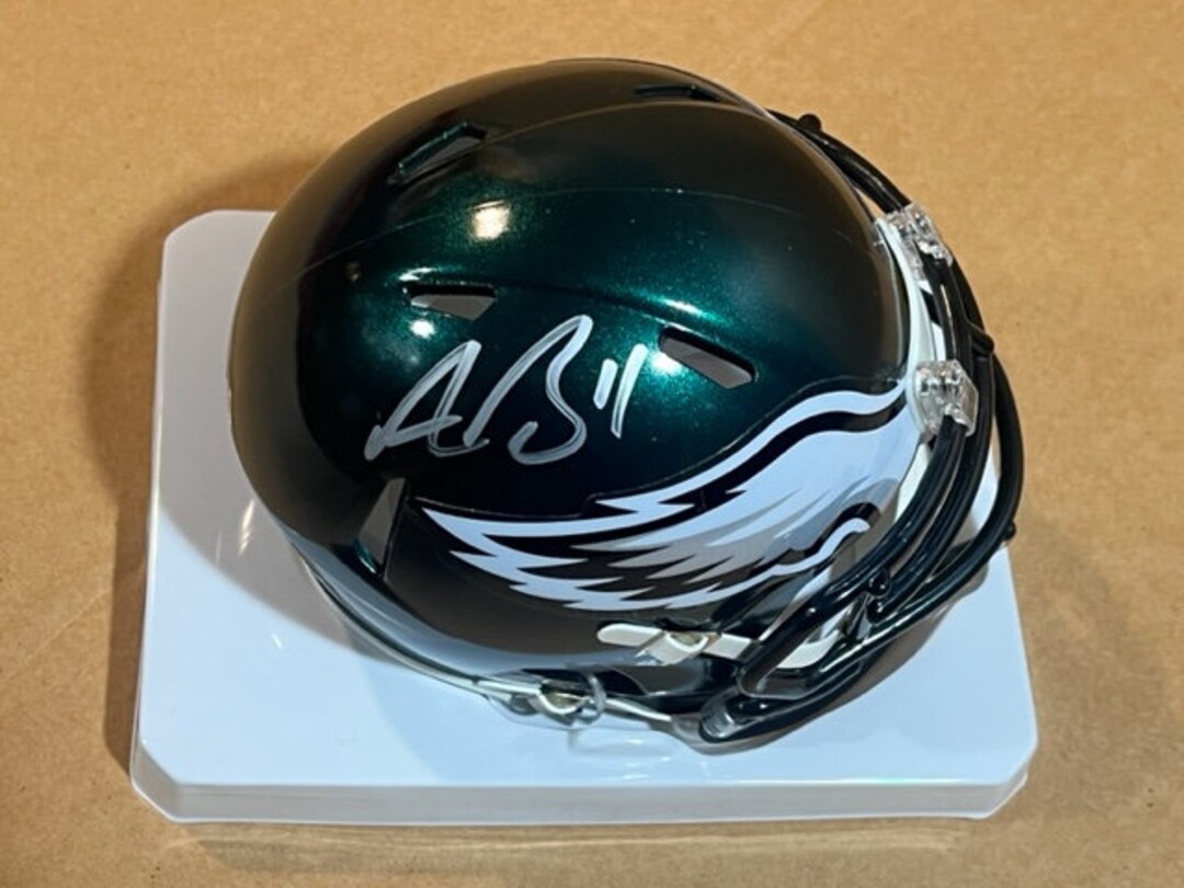 A.J. Brown Signed Autographed Philadelphia Eagles Mini Football Helmet ...