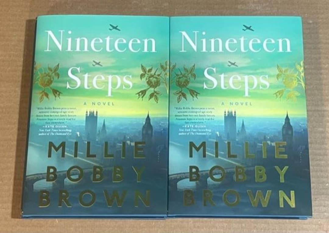 MILLIE BOBBY BROWN Signed Autographed Nineteen Steps H/C Book Stranger ...