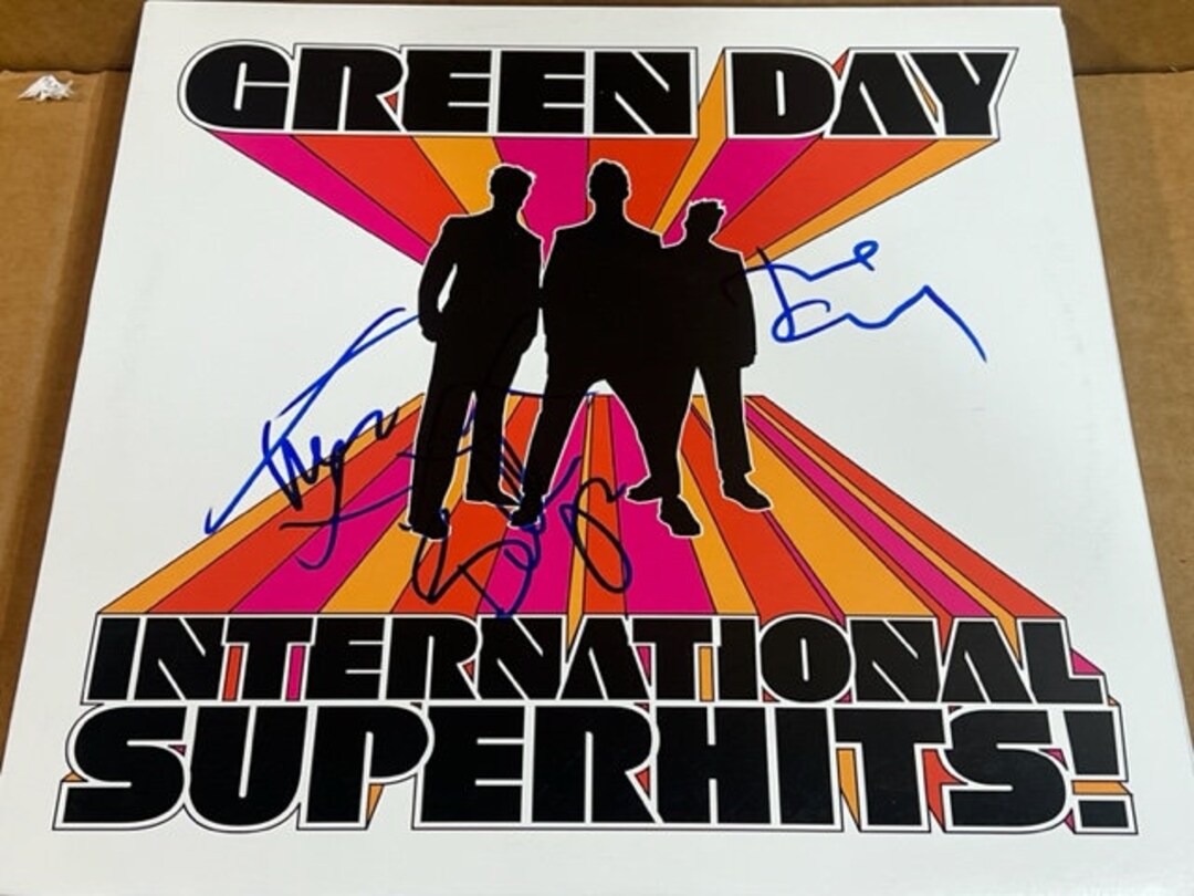 Billie Joe Armstrong Tre Cool & Mike Dirnt Signed Autographed GREEN DAY ...
