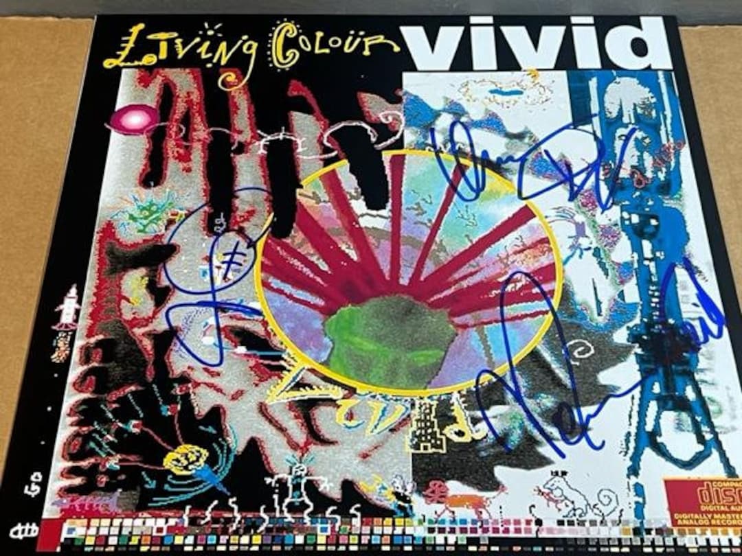 Living Colour Band Signed Autographed VIVID 12x12 Record Album ...