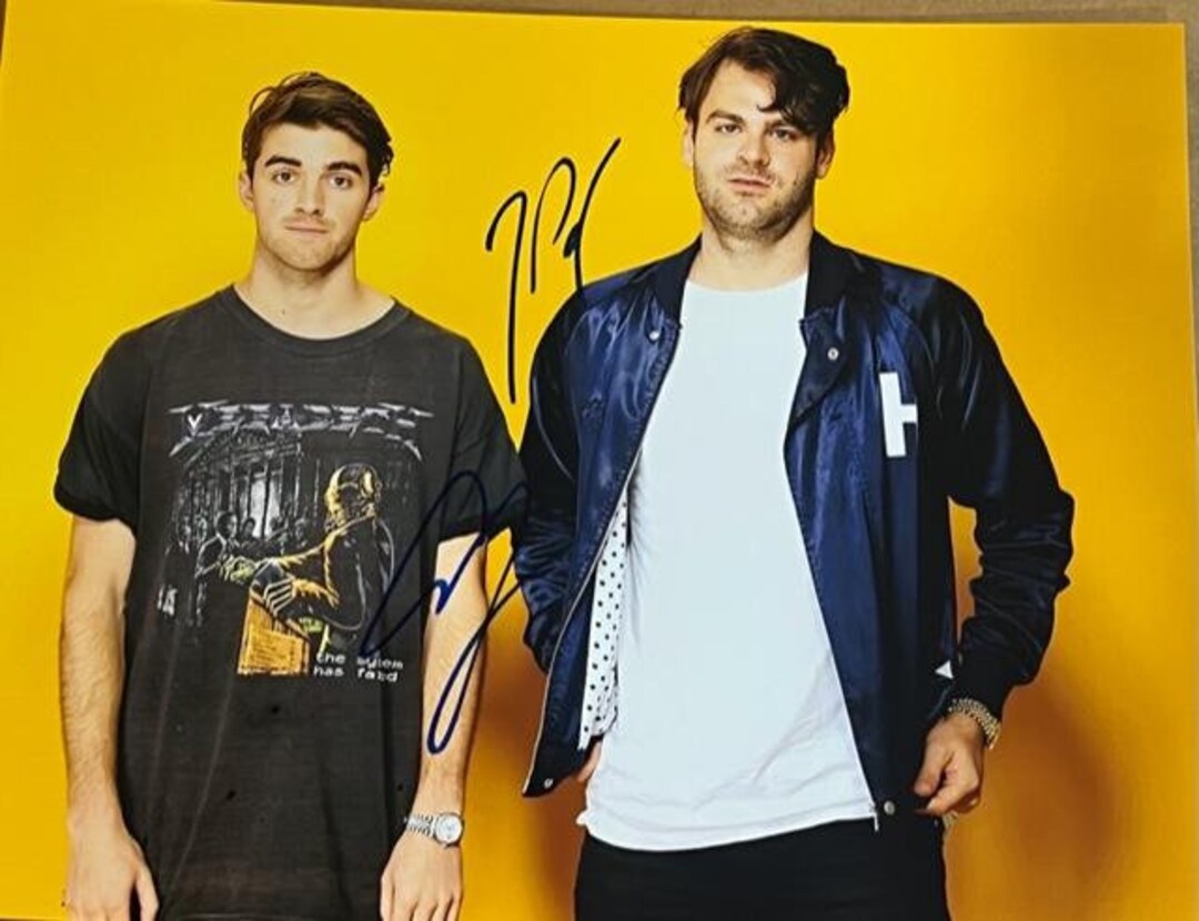 Alex Pall & Drew Taggart Dual Signed Autographed THE CHAINSMOKERS 11x14 Color Photograph - Etsy