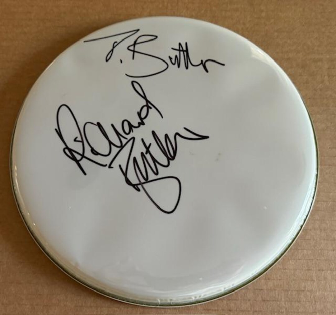 Richard & Tim Butler Dual Signed Autographed Drum Head PSYCHEDELIC FURS ...