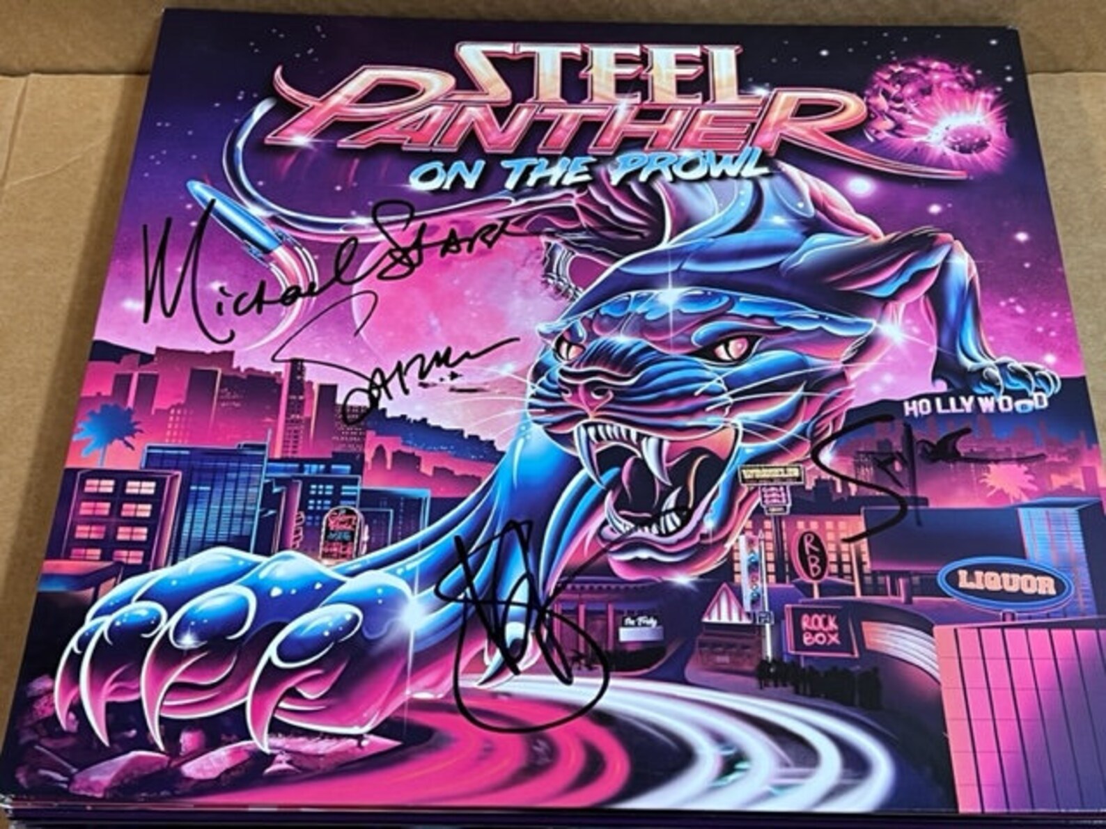 Steel Panther FULL BAND Signed Autographed on the Prowl Record Album LP ...