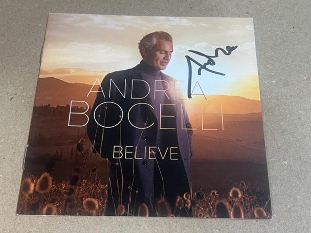 ANDREA BOCELLI Signed Autographed Believe CD Booklet - Etsy