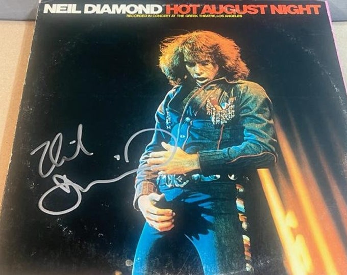 NEIL DIAMOND Signed Autographed Vintage Hot August Night Record Album ...