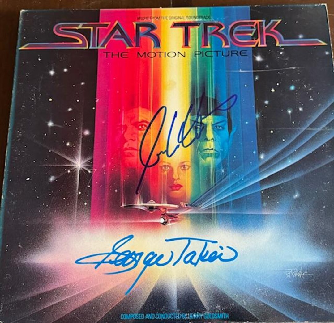 William Shatner & George Takei Dual Signed Autographed STAR TREK Record ...