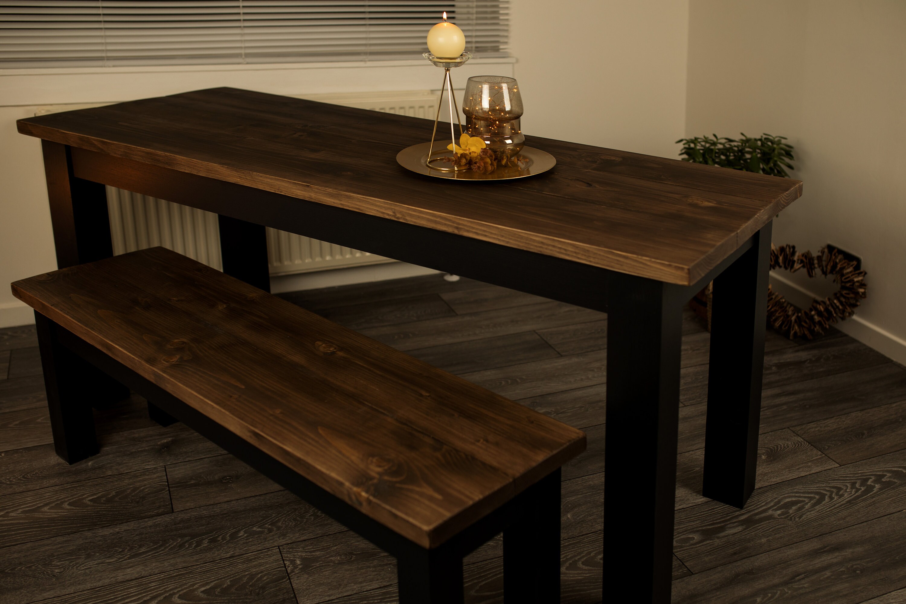 Straight Leg Farmhouse Dining Table - Etsy UK
