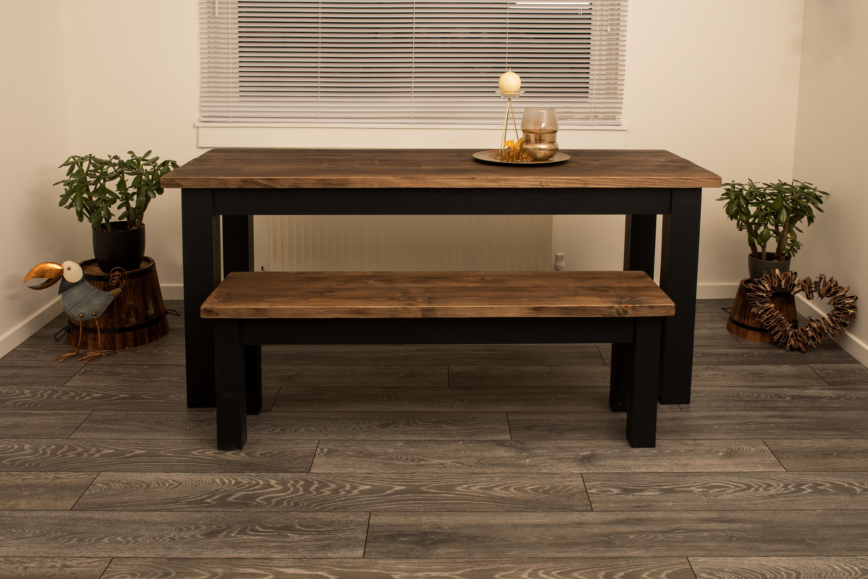 Straight Leg Farmhouse Dining Table - Etsy UK