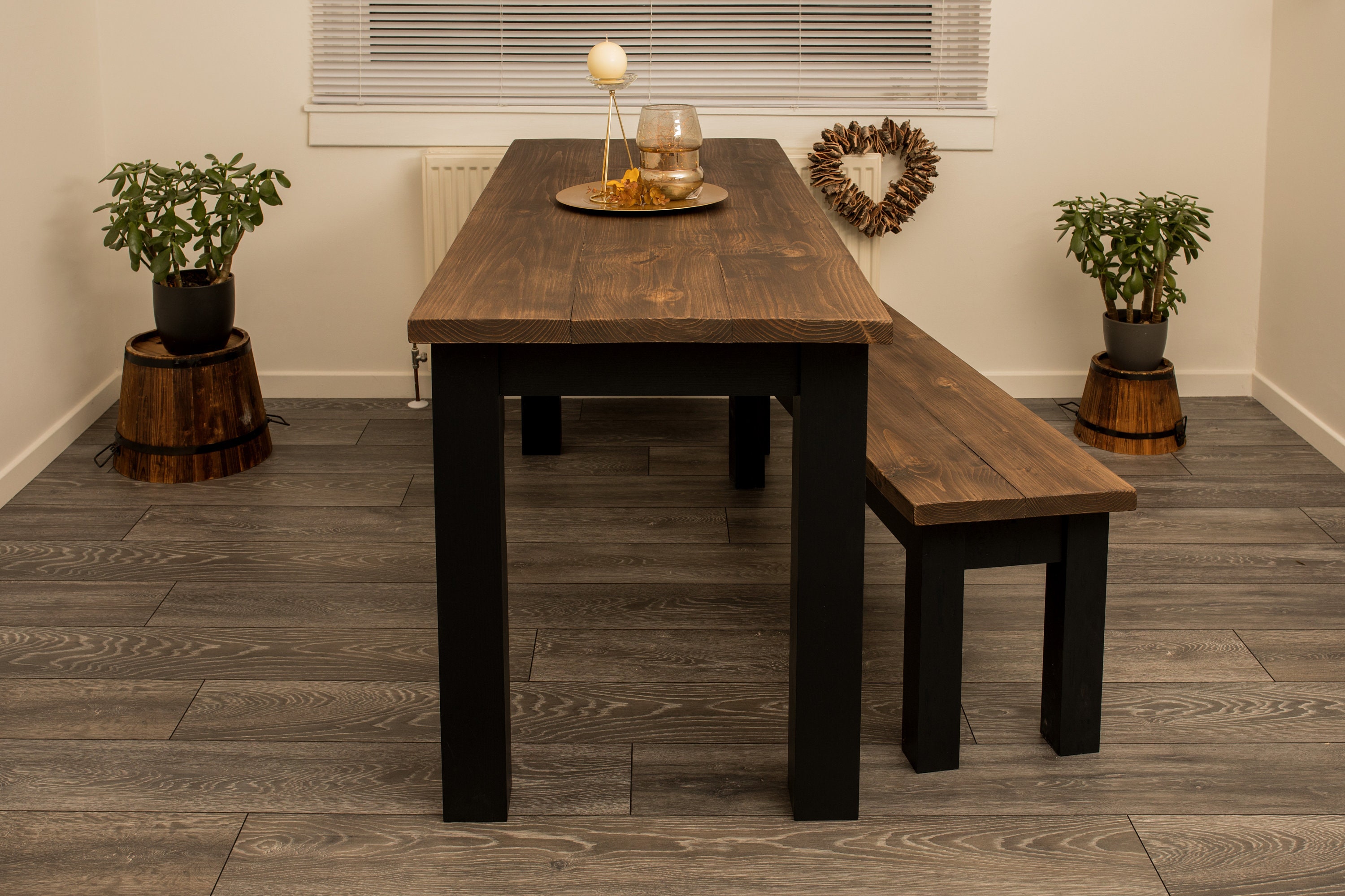 Straight Leg Farmhouse Dining Table - Etsy UK
