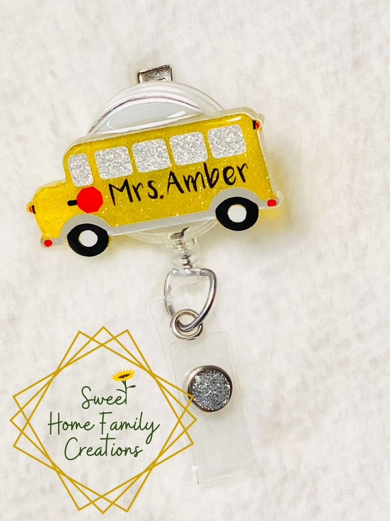 School Bus Badge Reelinterchangeablebus Driver Badge | Etsy