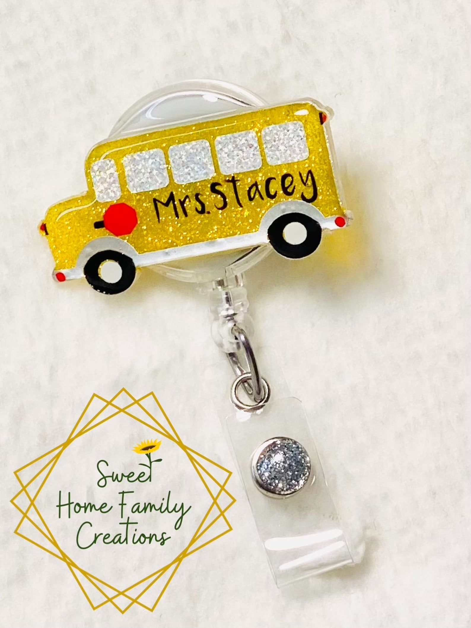 School Bus Badge ReelInterchangeableBus Driver Badge | Etsy