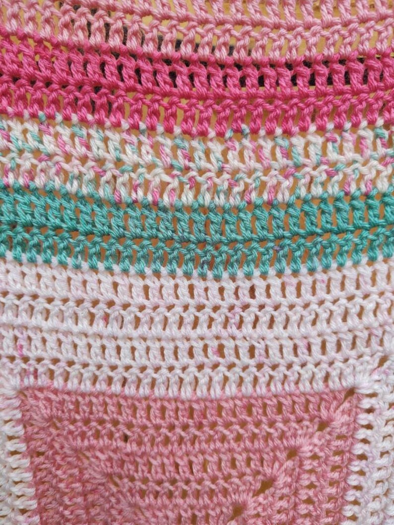 Baby Blanket With Wave Border and Smock - Etsy