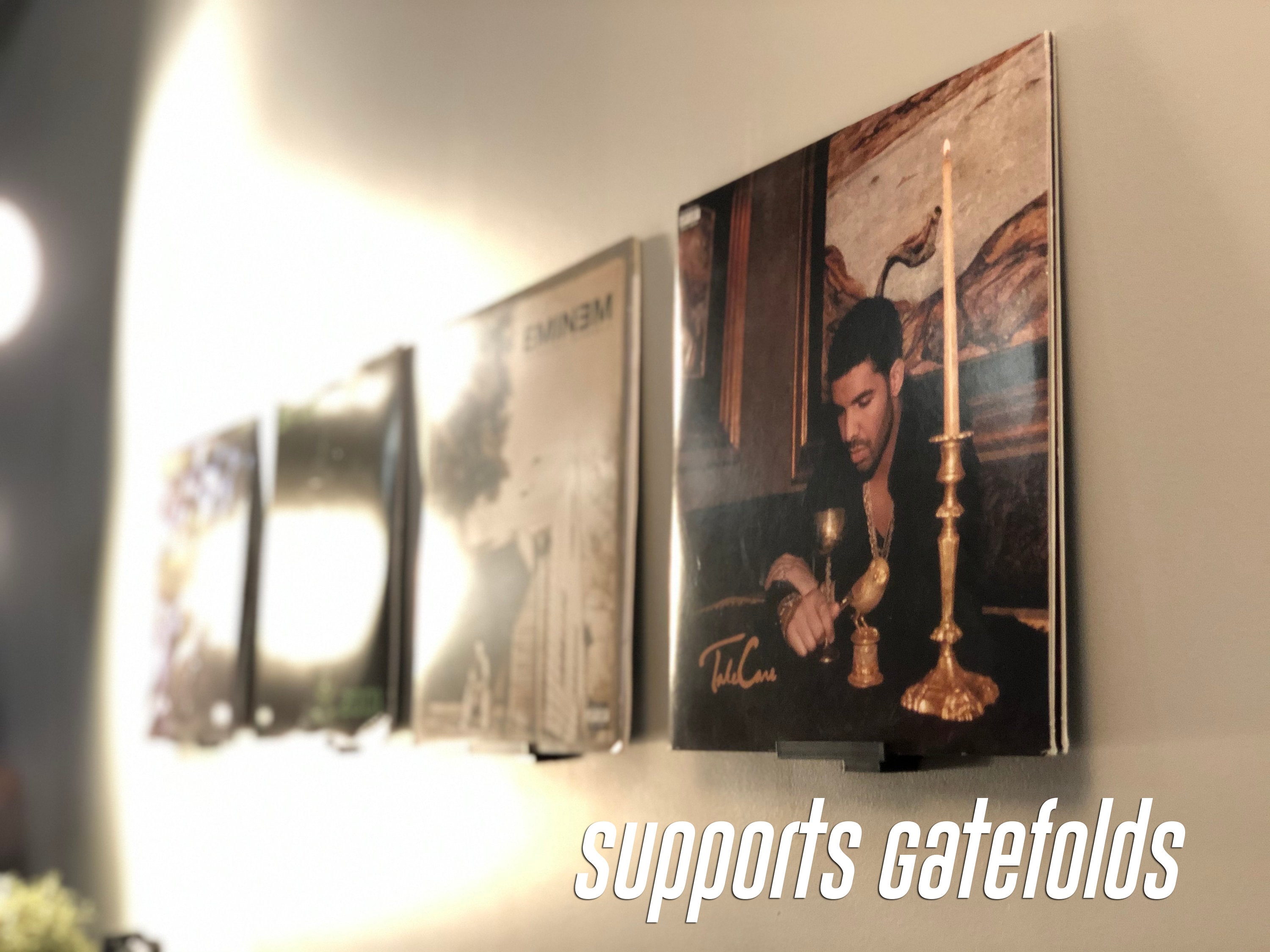 6 Pack Record Album Wall Display Mounts Vinyl Stands - Etsy