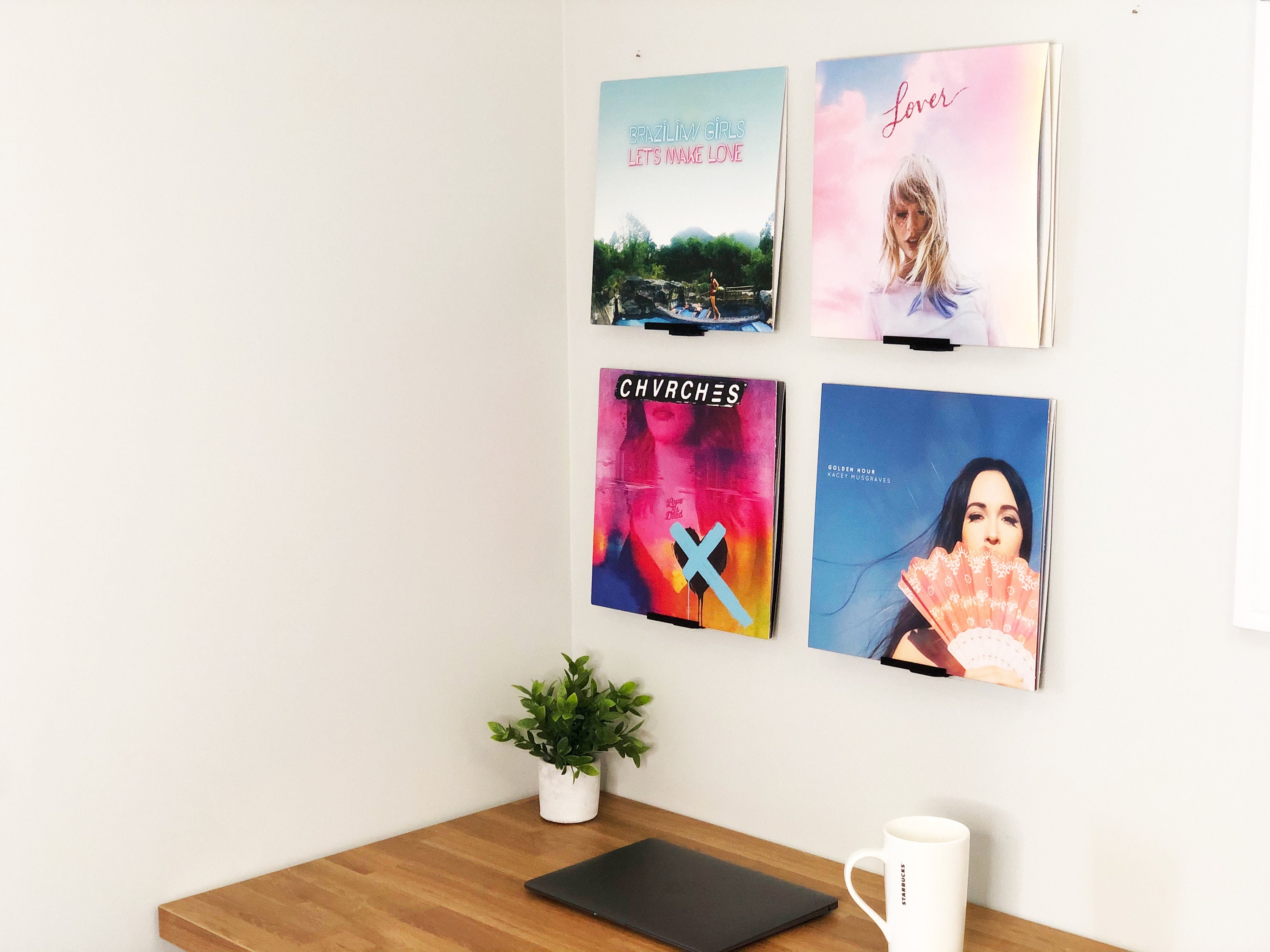 Record Album Wall Mount Vinyl Display Stands Screw Mounted - Etsy