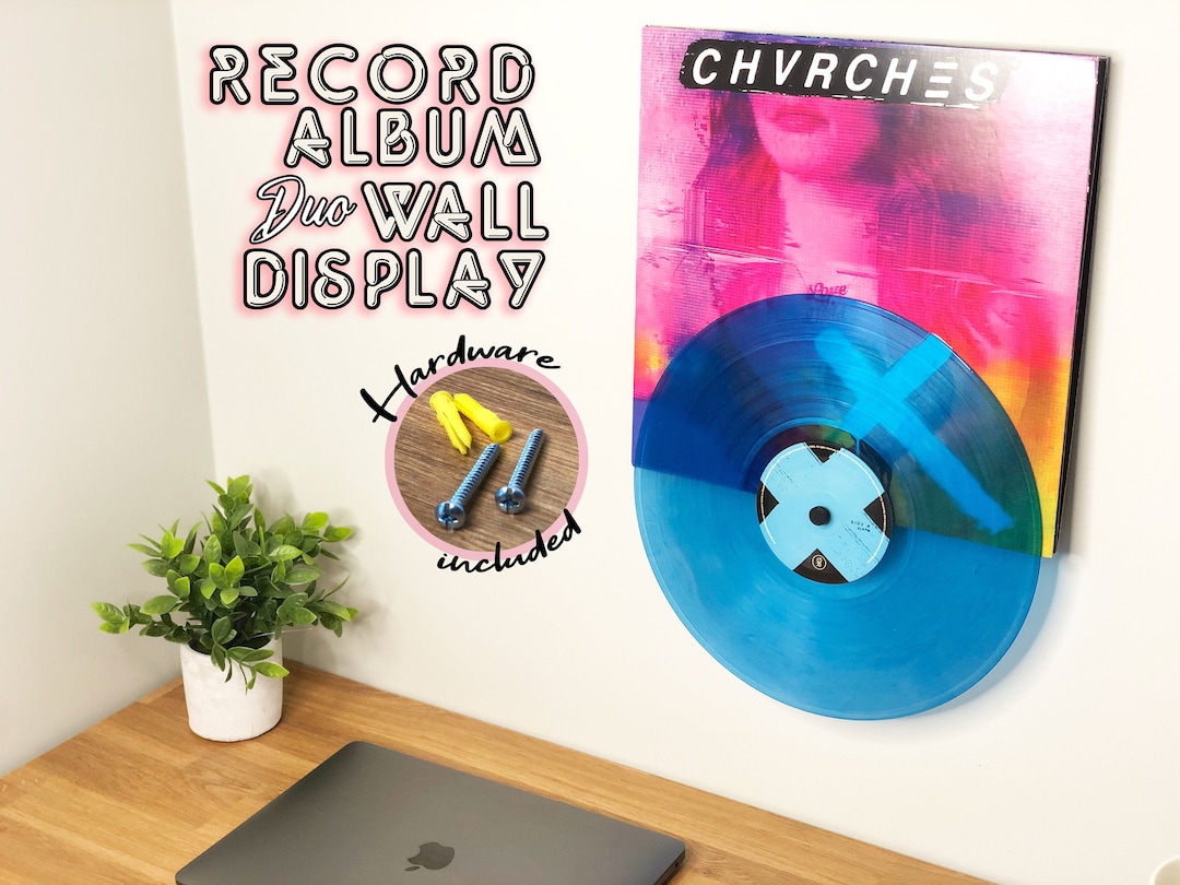 Record Album Duo Wall Display | 12 Inch Record Wall Mount | Vinyl Art ...