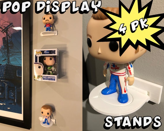4 PACK Wall POP Display Stand Removable Funko Figure | Etsy