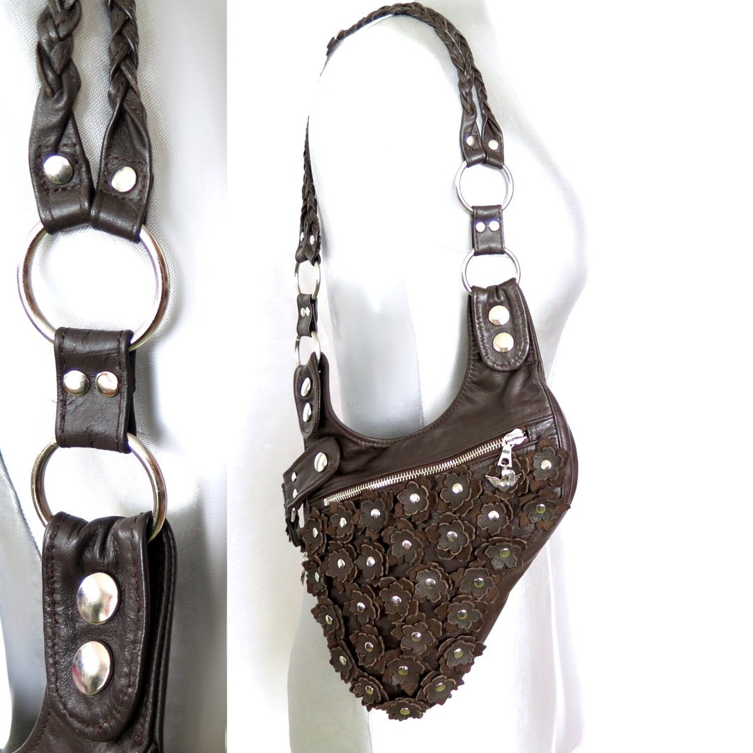 Small Handbag for Women, Shoulder Bag With Chain, Revolver Bag galax Brown Horse Leather With ...