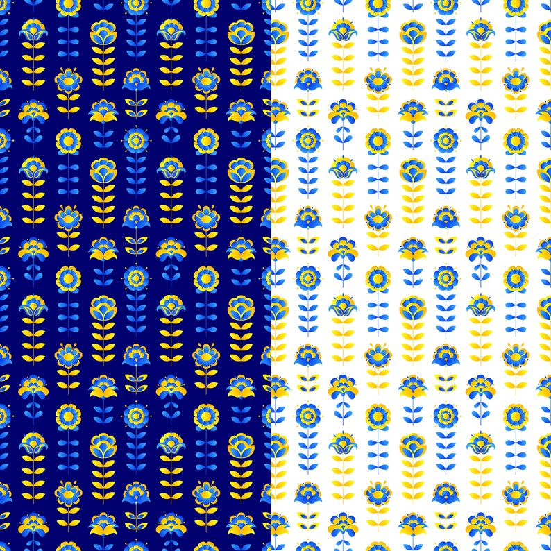 Digital Seamless Pattern / Ukraine / Printable Paper / Set of 10 Papers ...