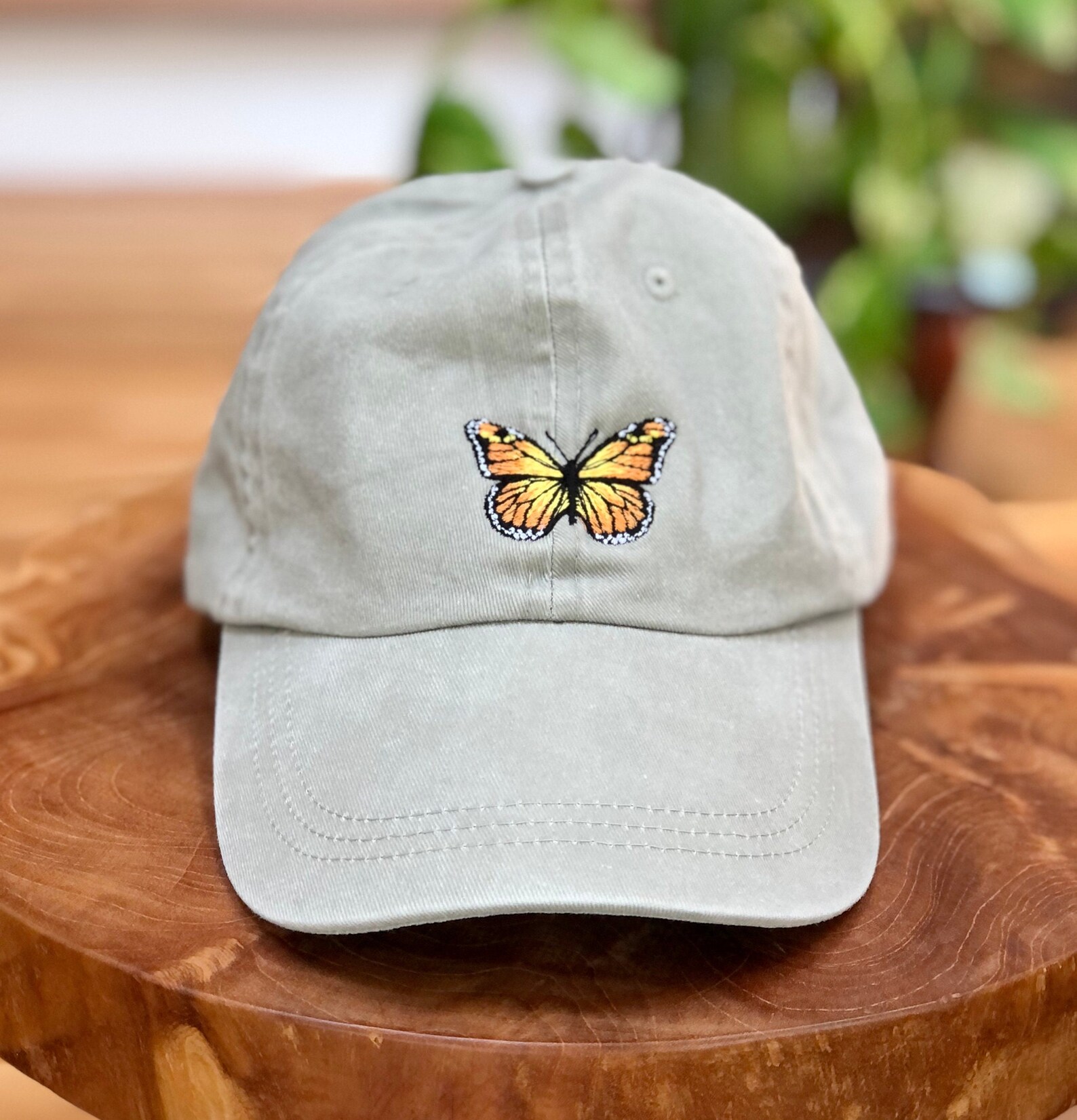 Butterfly Cap Embroidered Monarch Hat Baseball Cap With | Etsy