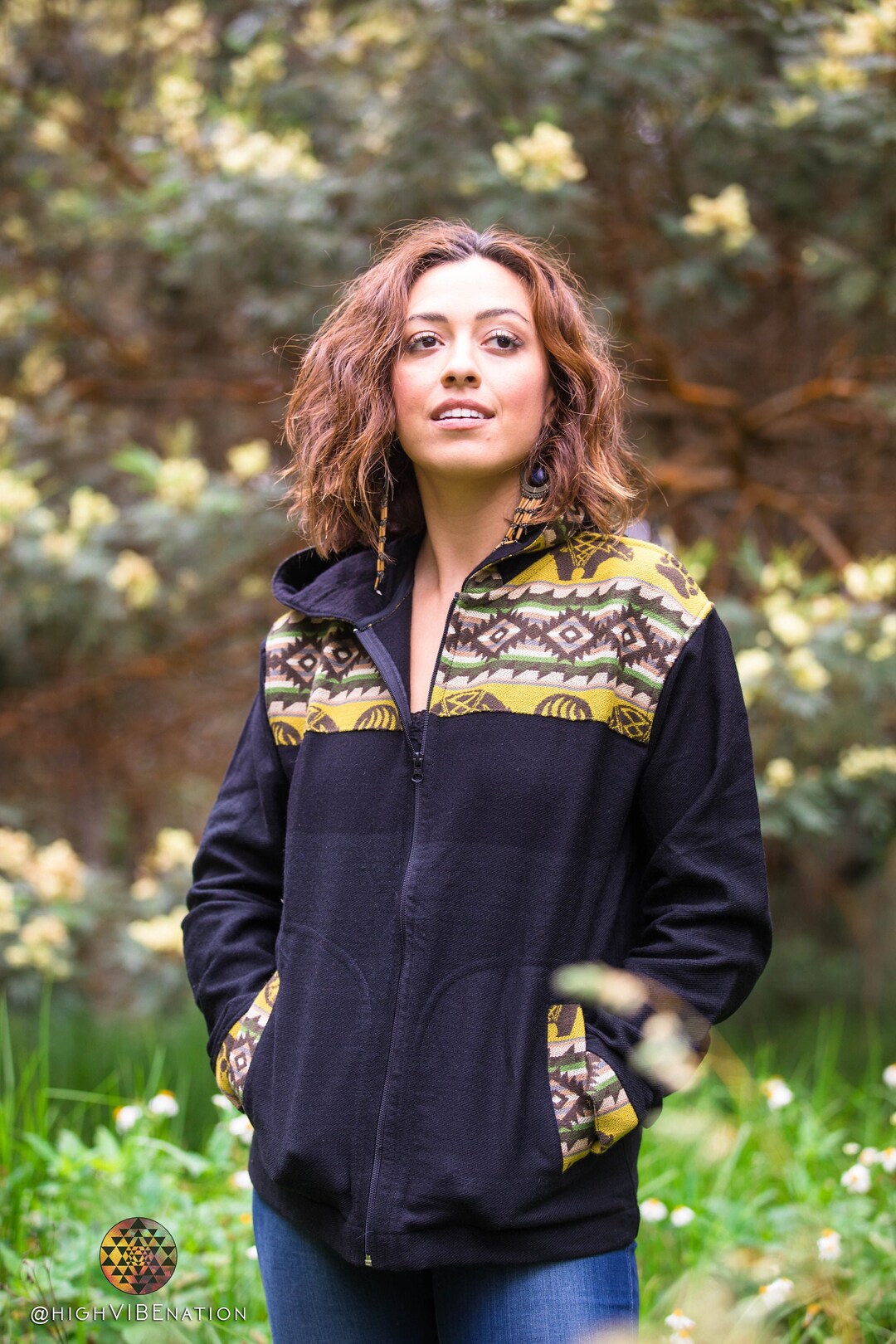 Earthy Green Ecuadorian Geometric, Tribal Jacket - Size Medium - Etsy
