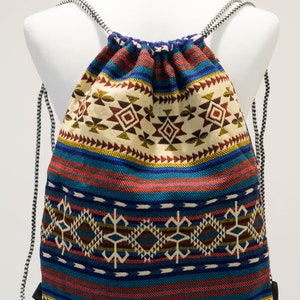 Geometric Tribal Drawstring Backpacks - Etsy