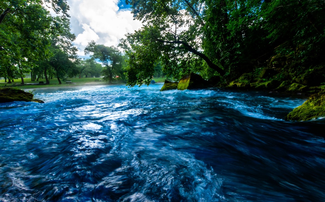 Down River View of Big Springs, the Biggest Flowing Spring in Missouri ...