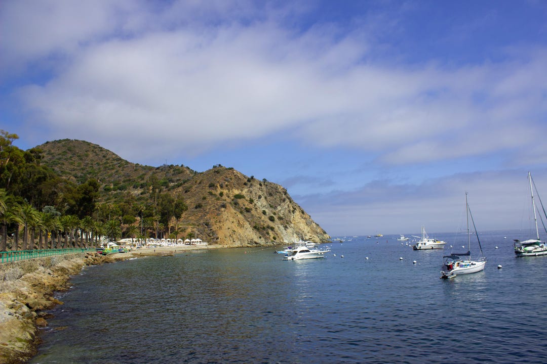 Catalina Island Green Pleasure Pier Moonstone Beach Lovers Cove, off ...