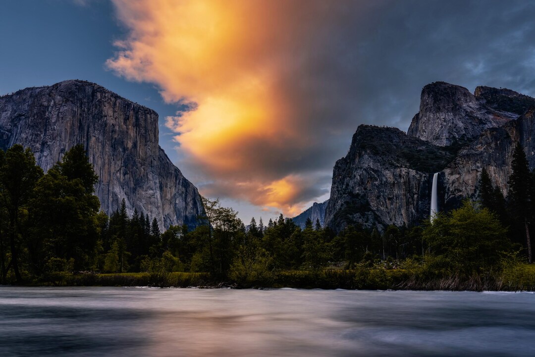 Yosemite Sunset Canvas Print: Merced River Valley Wall Art - Etsy
