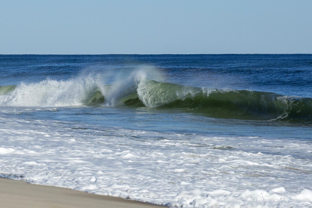 Violent, Choppy Ocean Waves at the Beach, Ocean City Maryland Canvas ...