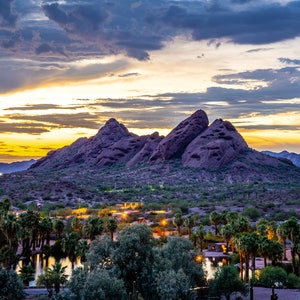 The Red Sandstone Buttes of Papago Park in Phoenix, Arizona Canvas ...