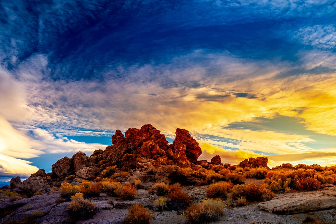 Pyramid Lake Nevada Sunset Beautiful Rock Formations Canvas Print Lake ...