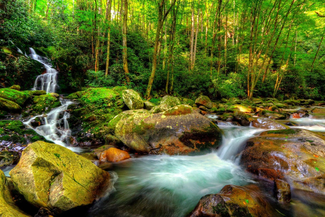 Mouse Creek Falls is Located in the Great Smoky Mountain National Park ...
