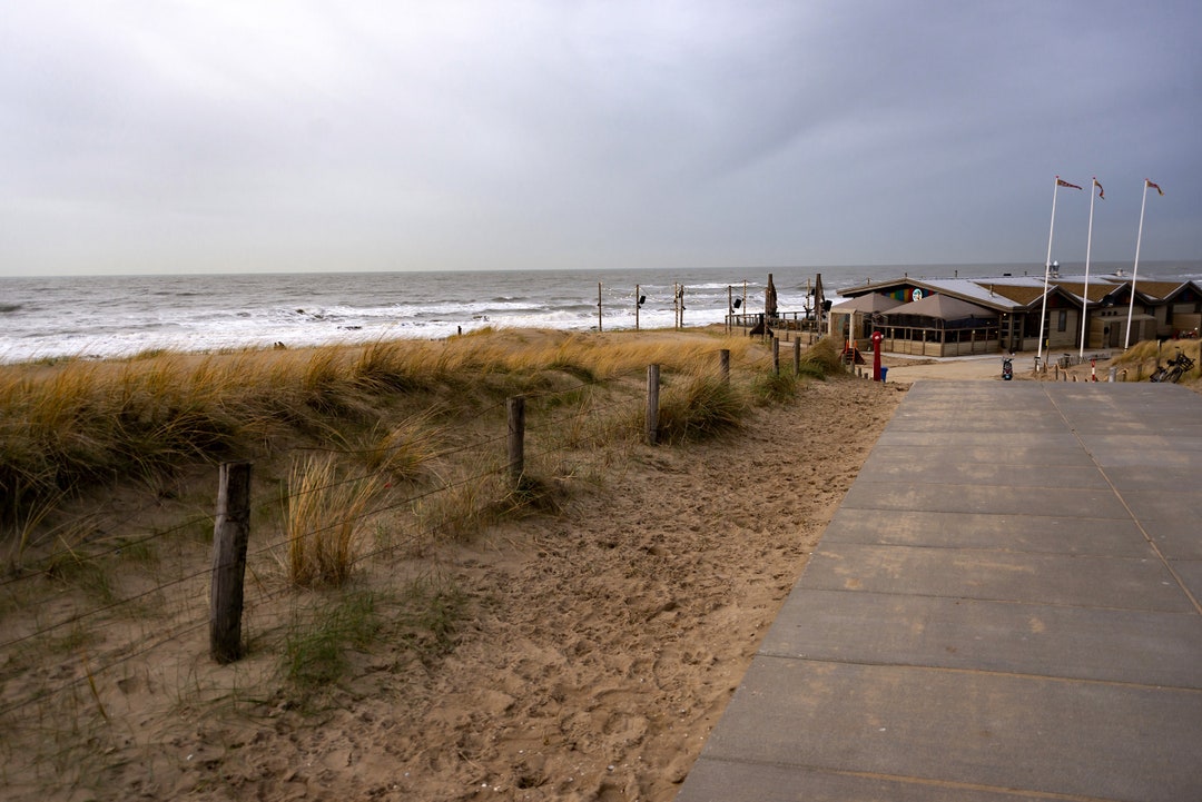 Image of the Katwijk Beach in Netherlands Canvas Beach Canvas Print ...