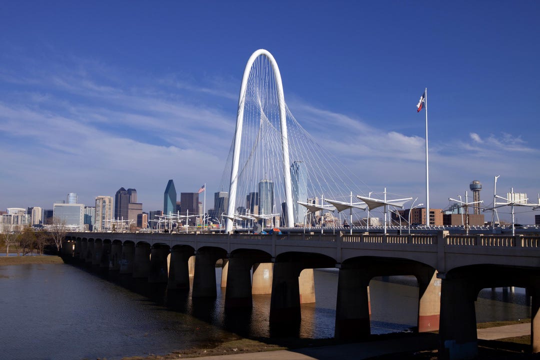 New Continental Pedestrian & Margaret Hunt Hill Bridges That Crosses ...