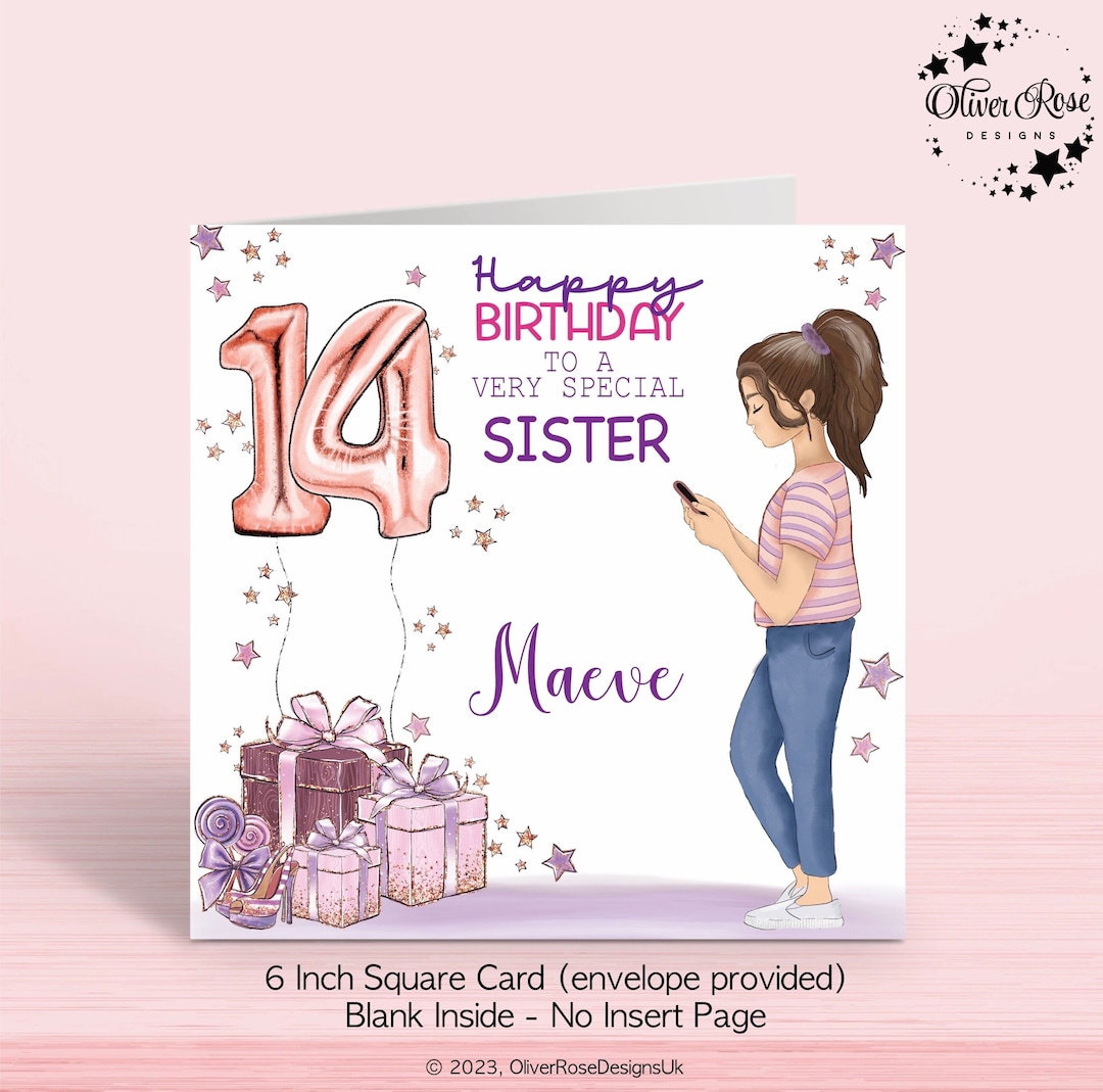 Tarjeta de cumpleaños número 14, 14 años, Adolescente, Catorce ...