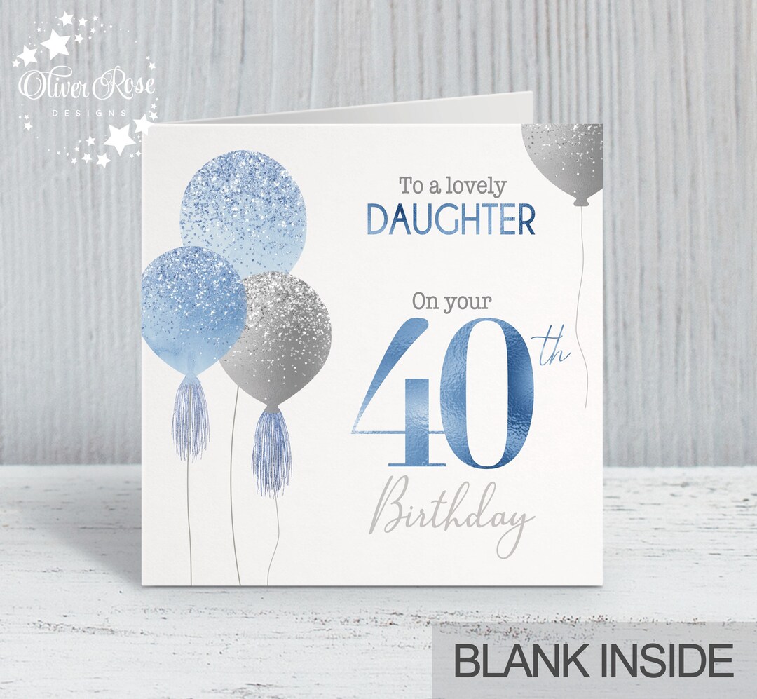 Personalised 40th Birthday Card, Daughter, Sister, Auntie, Niece ...